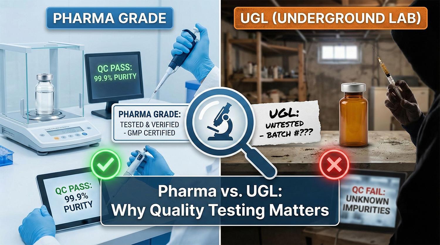 Pharma Grade vs. UGL: Why Quality Testing Matters (2026 Guide)